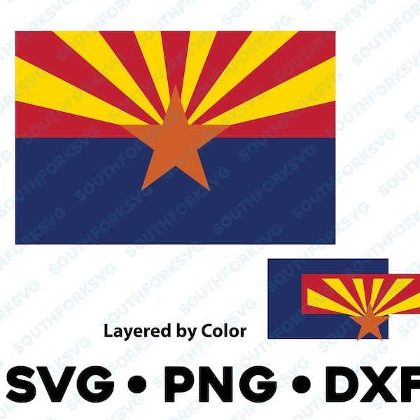 Arizona State Flag Svg - Etsy