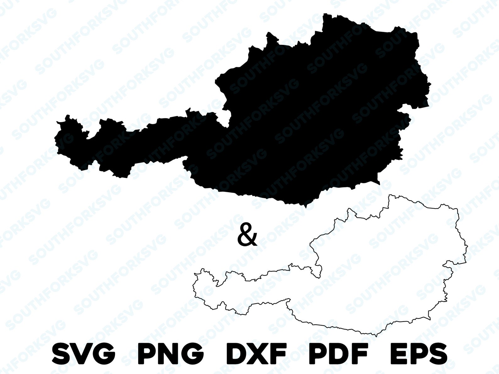 Austria Country Silhouette & Outline Shapes Svg Png Dxf Pdf Eps Vector ...