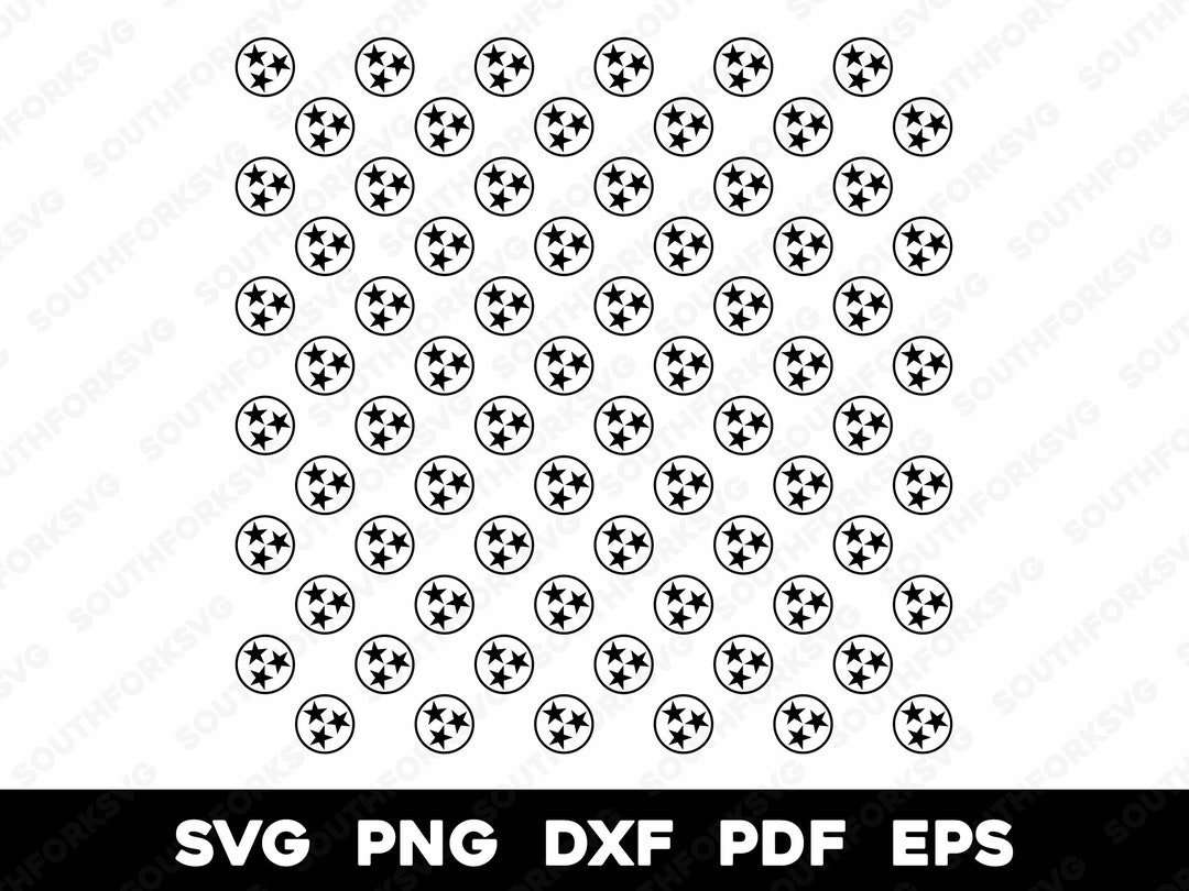 Tennessee Tri-star Pattern | Svg Png Dxf Eps Pdf | Vector Graphic ...