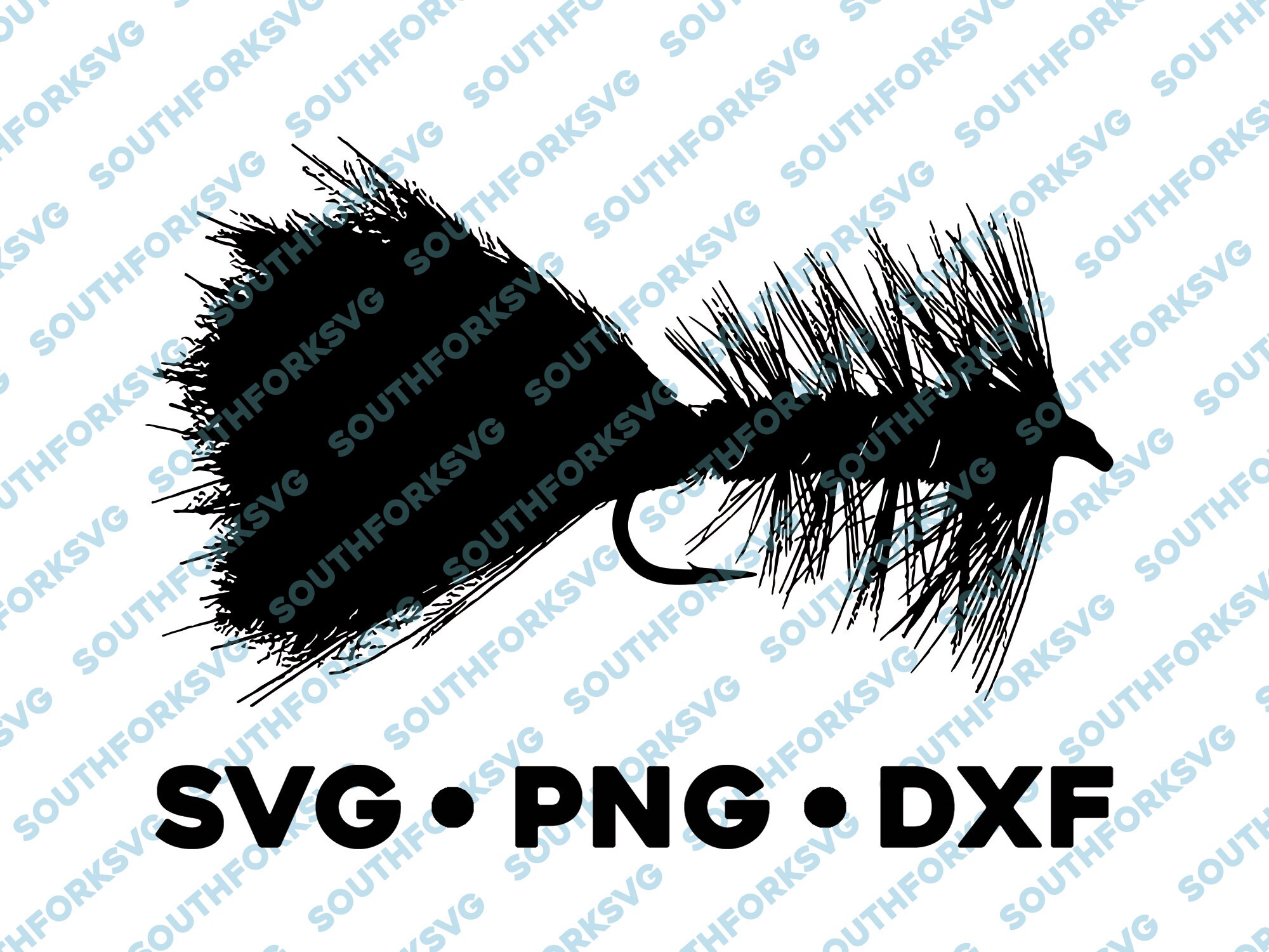 Fly Fishing Wooly Bugger Pattern Lure SVG PNG DXF Dry Nymph Streamer ...