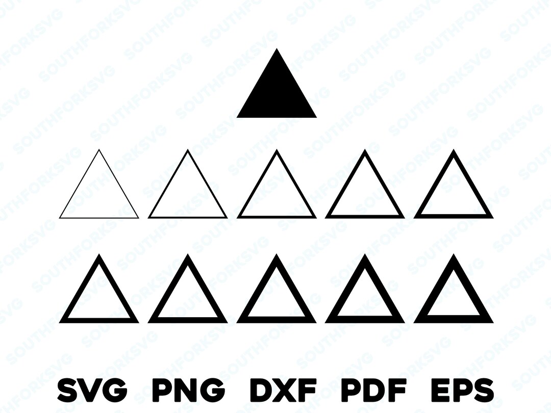 Triangle Line Stroke Bundle | Svg Png Dxf Eps Pdf | Vector Graphic ...