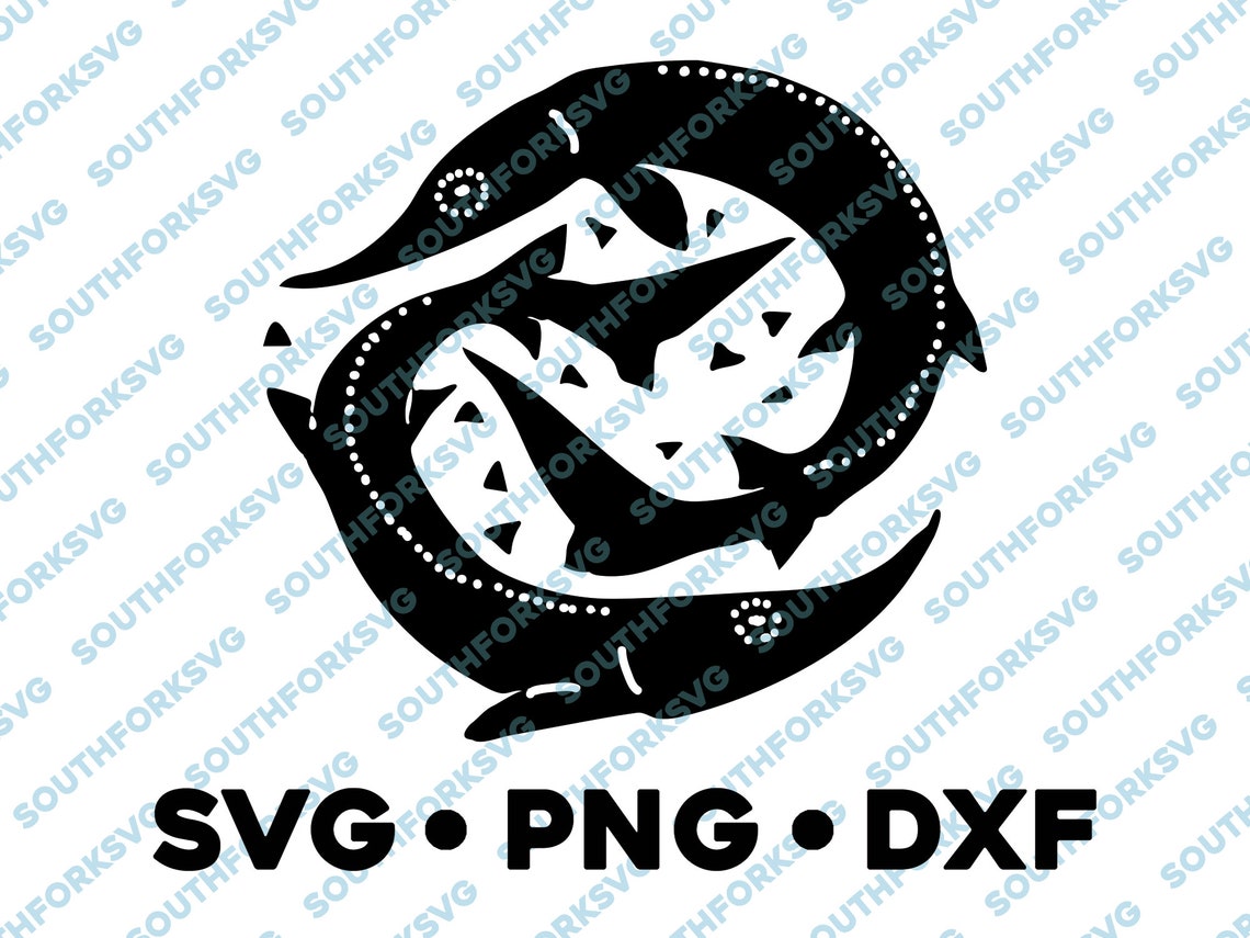 Sturgeon Pattern SVG PNG DXF Vector Transparent Cameo - Etsy