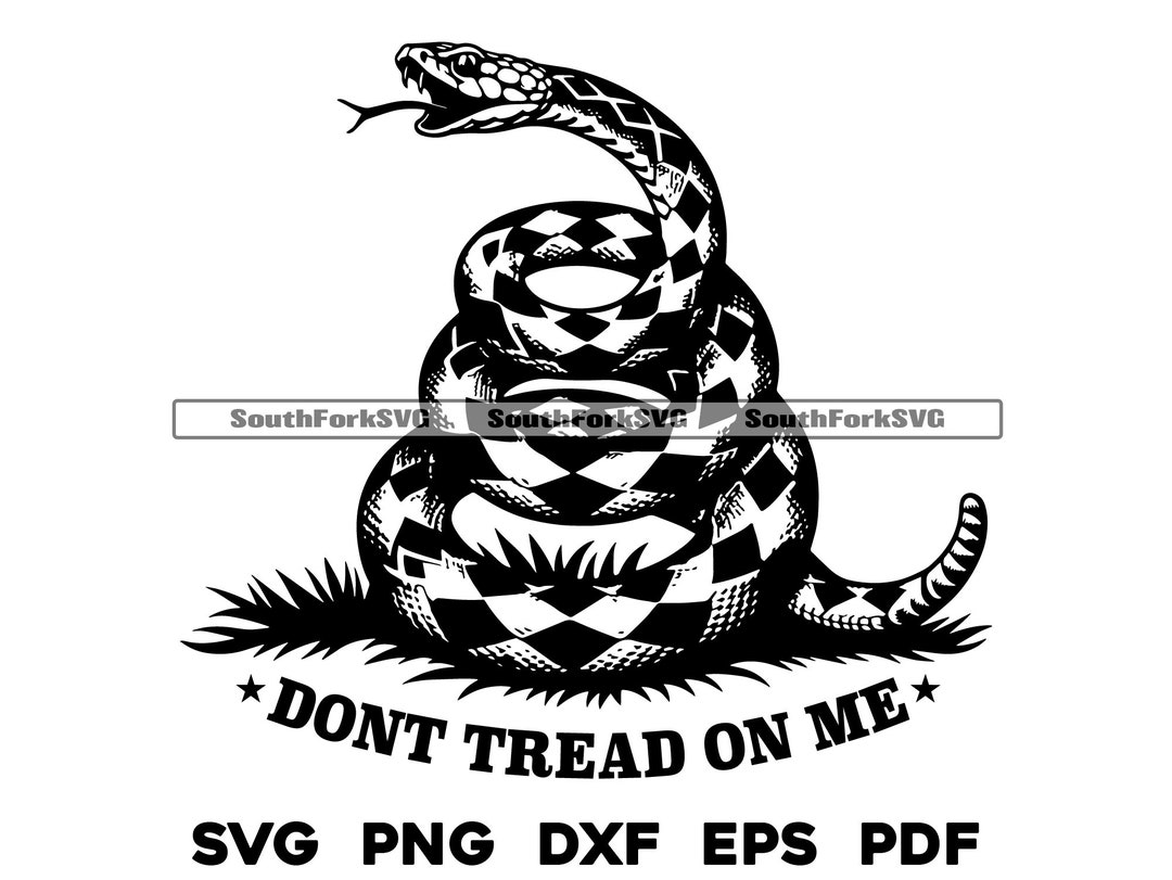 Don't Tread on Me Rattlesnake Gadsden Flag | Svg Png Dxf Eps Pdf ...