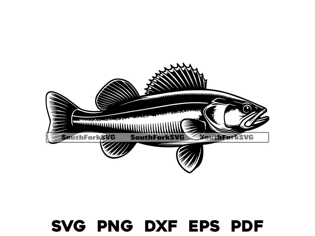 Walleye Graphic Svg Png Dxf Eps Pdf Laser Cnc Vinyl Cut Print Dye Sub ...
