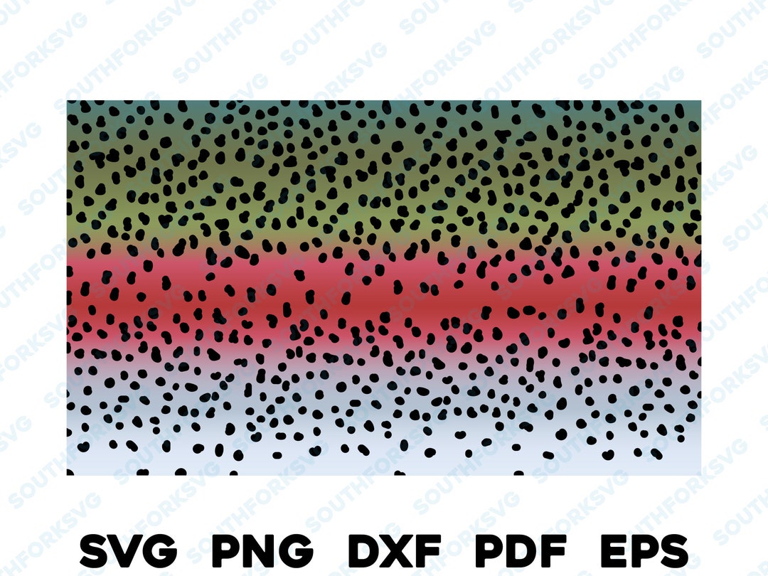 Rainbow Trout Skin Pattern Svg Png Dxf Eps Pdf Cutthroat Brook Brown ...