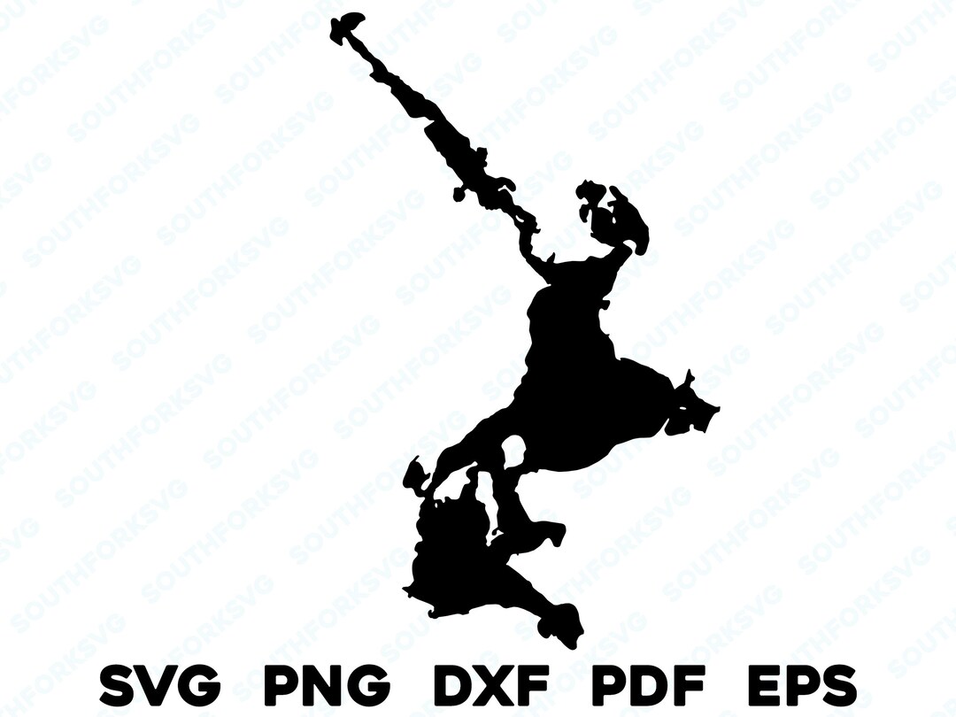 Lake Shetek Minnesota Map Shape Silhouette Outline Svg Png Dxf Pdf Eps ...