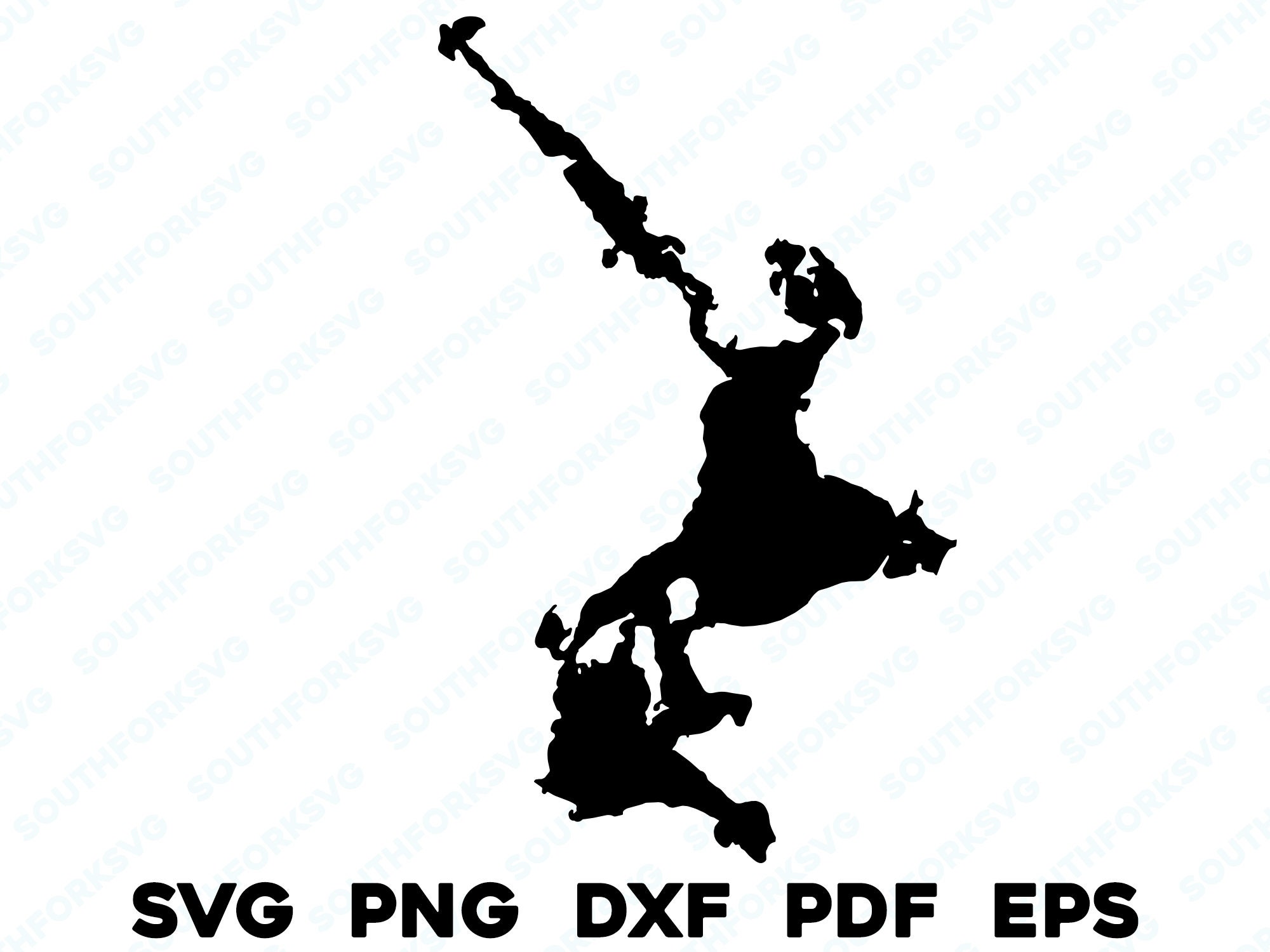 Lake Shetek Minnesota Map Shape Silhouette Outline Svg Png Dxf Pdf Eps ...