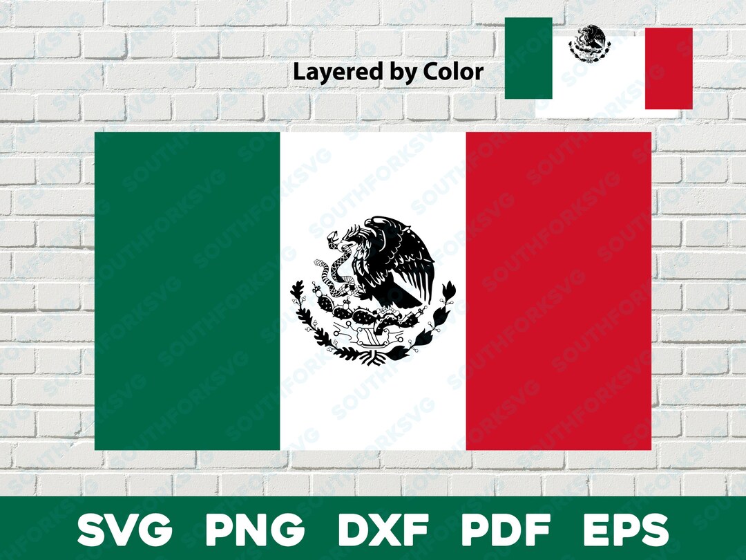 Mexico National Flag Svg Png Dxf Vector Graphic Design Digital File ...