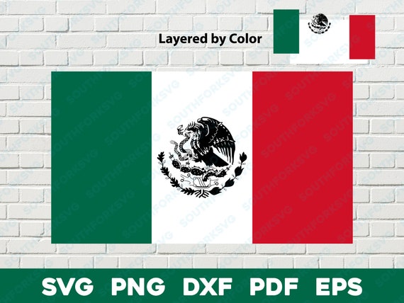 Mexico National Flag Svg Png Dxf Vector Graphic Design Digital - Etsy
