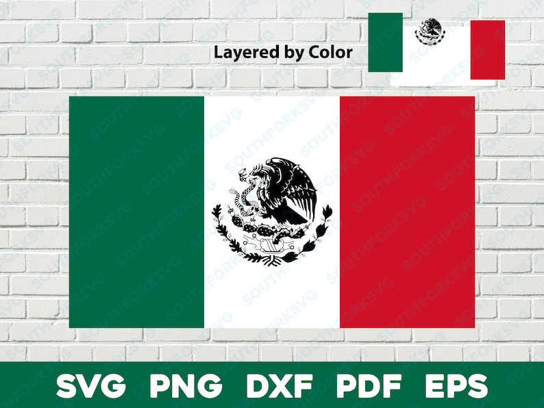 Mexico National Flag Svg Png Dxf Vector Graphic Design Digital File ...