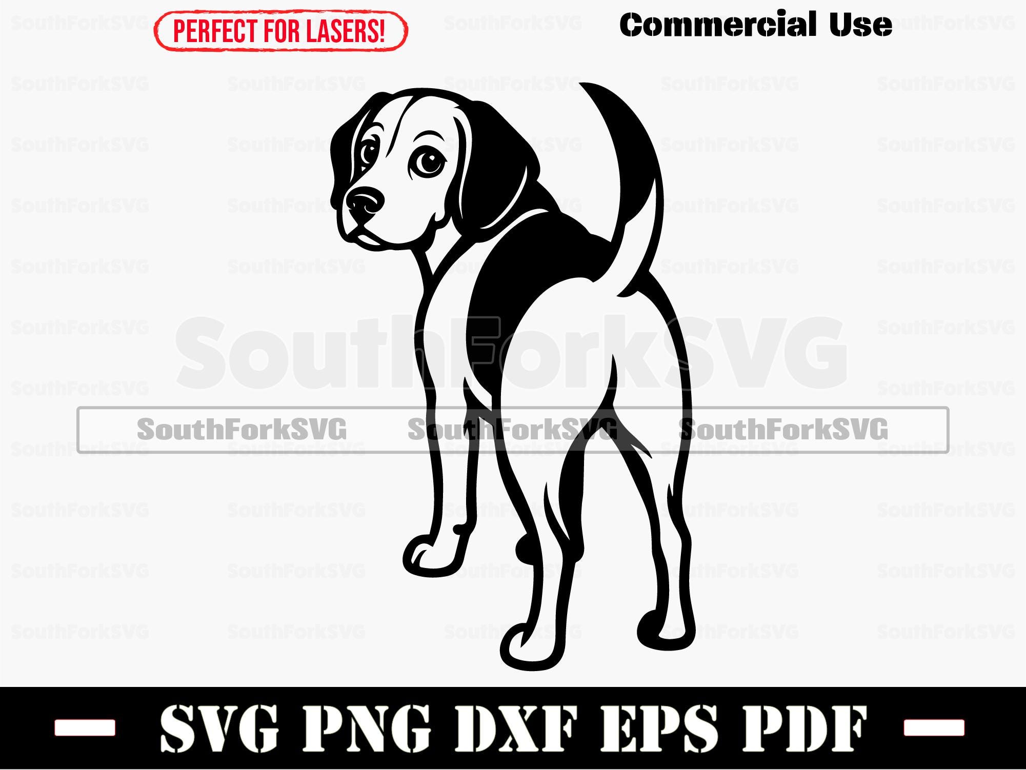 Beagle Dog Butt Svg Png Dxf Eps Pdf Vector Graphic Cut File Laser Clip ...