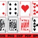 Full Playing Cards Deck Svg Png Dxf Eps Pdf Bundle Transparent Cut File ...