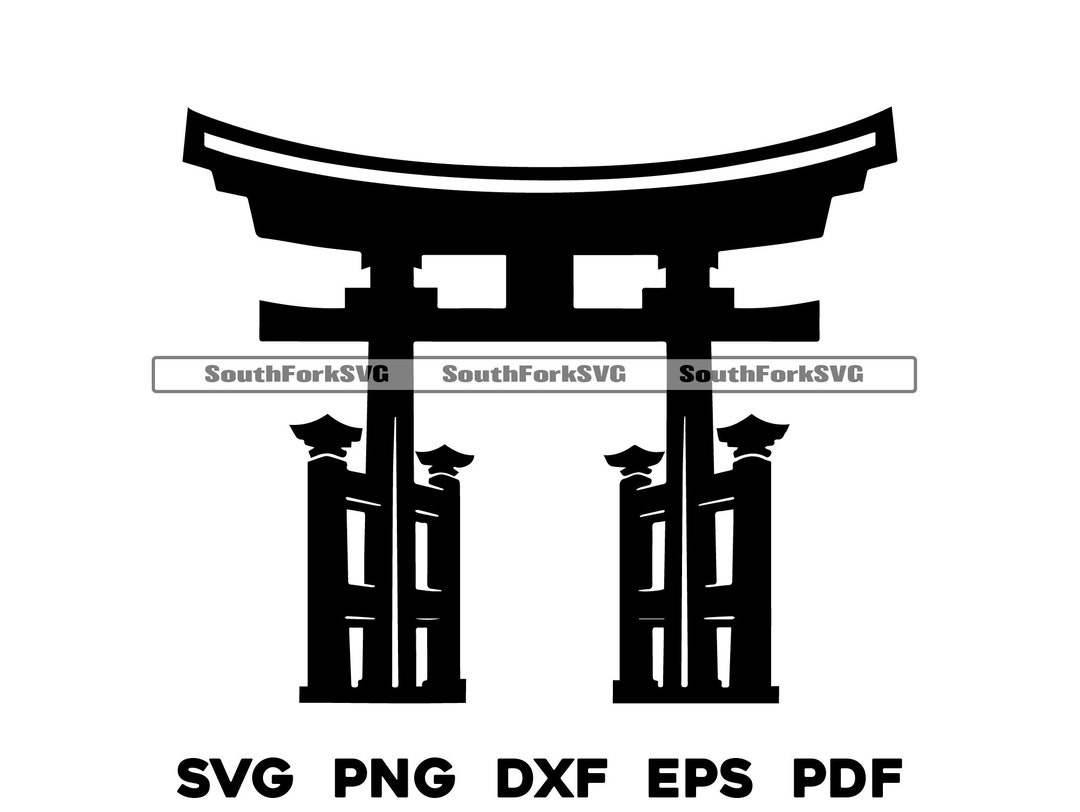 Torii Gate Svg Png Dxf Eps Pdf Vector Graphic Cut File Laser Engrave ...