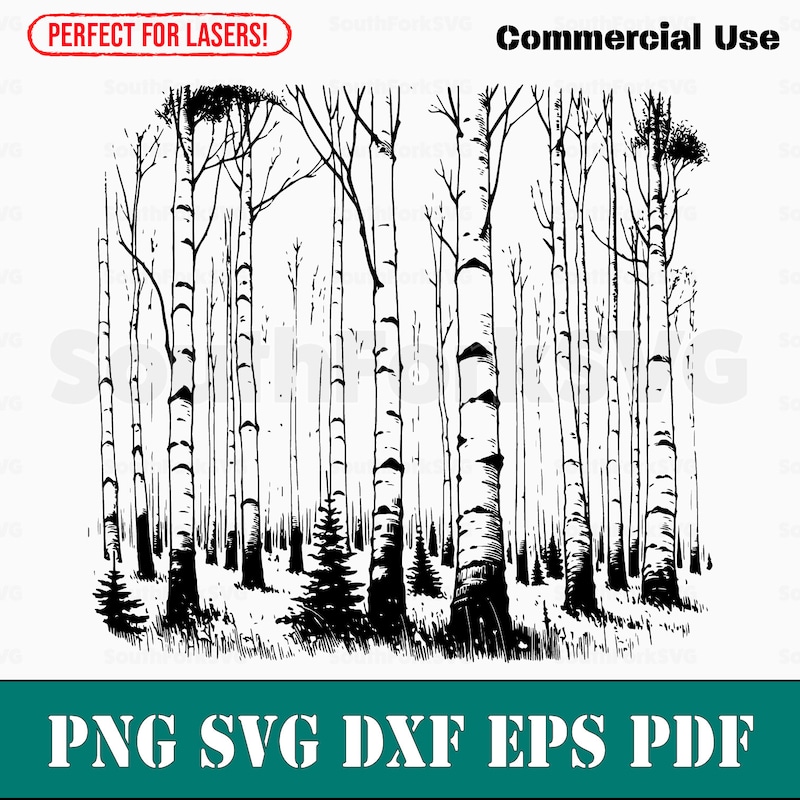 Aspen Tree Svg - Etsy