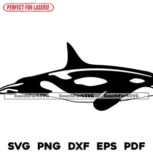 Orca Killer Whale Vector Design Svg Png Dxf Eps Pdf Laser Engrave Cnc ...