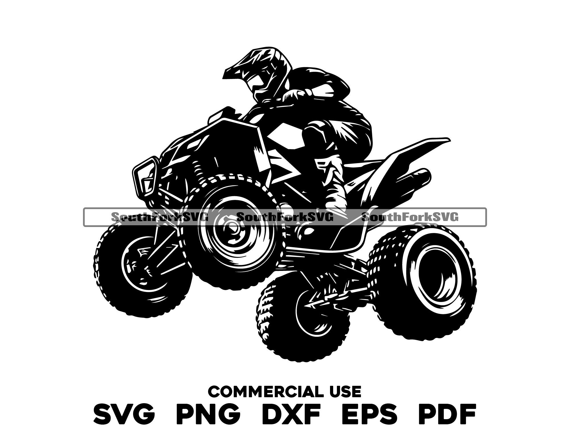 ATV Quad 4 Four Wheeler Svg Png Dxf Eps Pdf Vector Graphic Design Cut ...