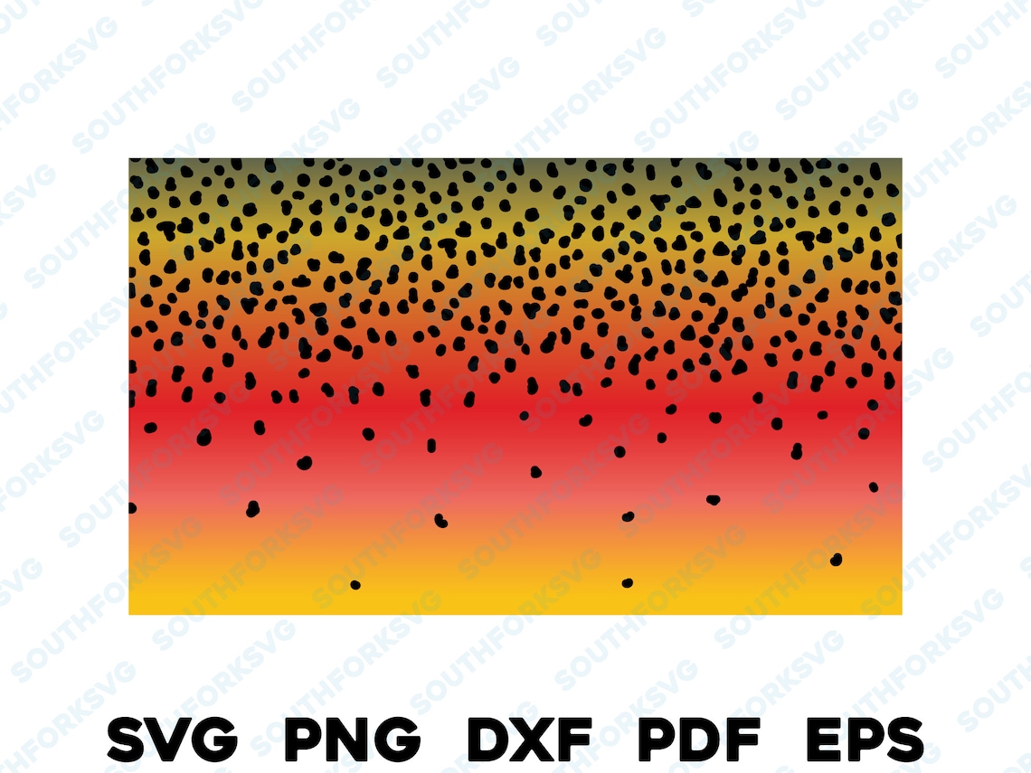 Cutthroat Trout Skin Pattern Svg Png Dxf Eps Pdf Rainbow Brook - Etsy