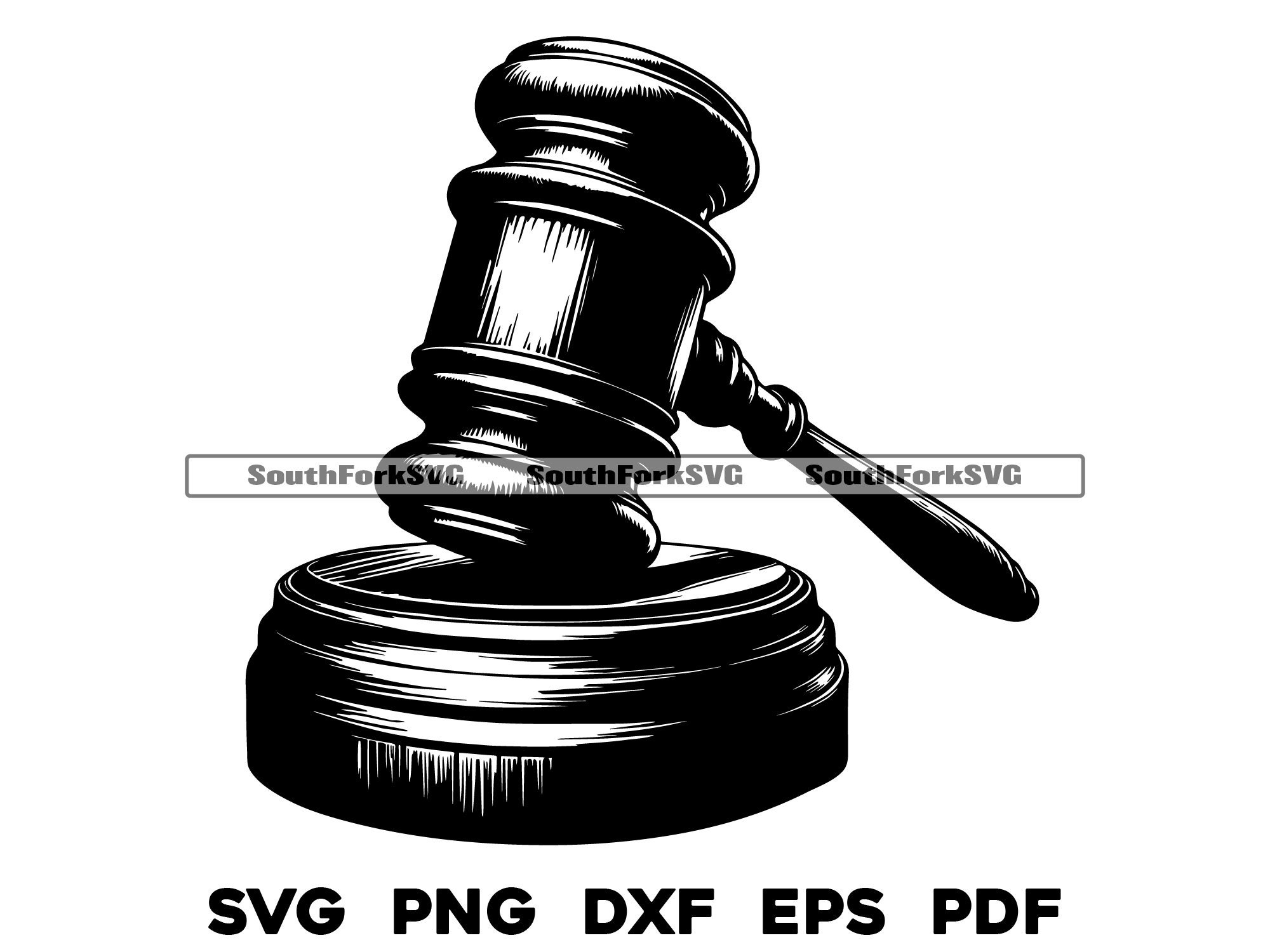 Gavel & Block Judge Auctioneer Design Files Svg Png Dxf Eps Pdf Vector ...