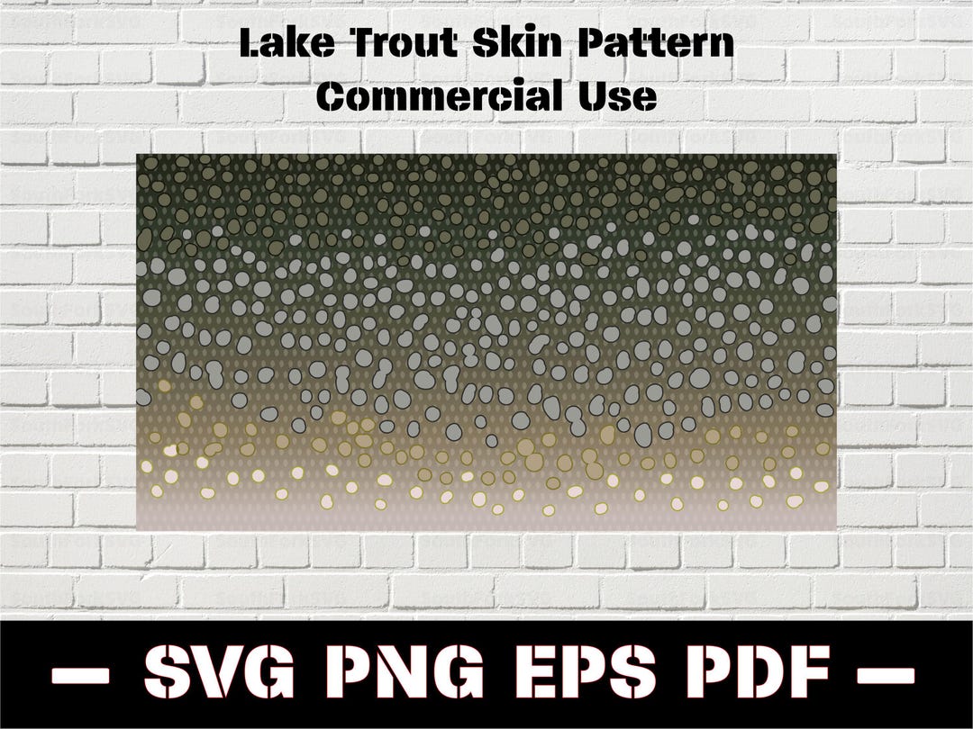 Lake Trout Skin Pattern Svg Png Eps Pdf | Rainbow Brook Brown Trout ...