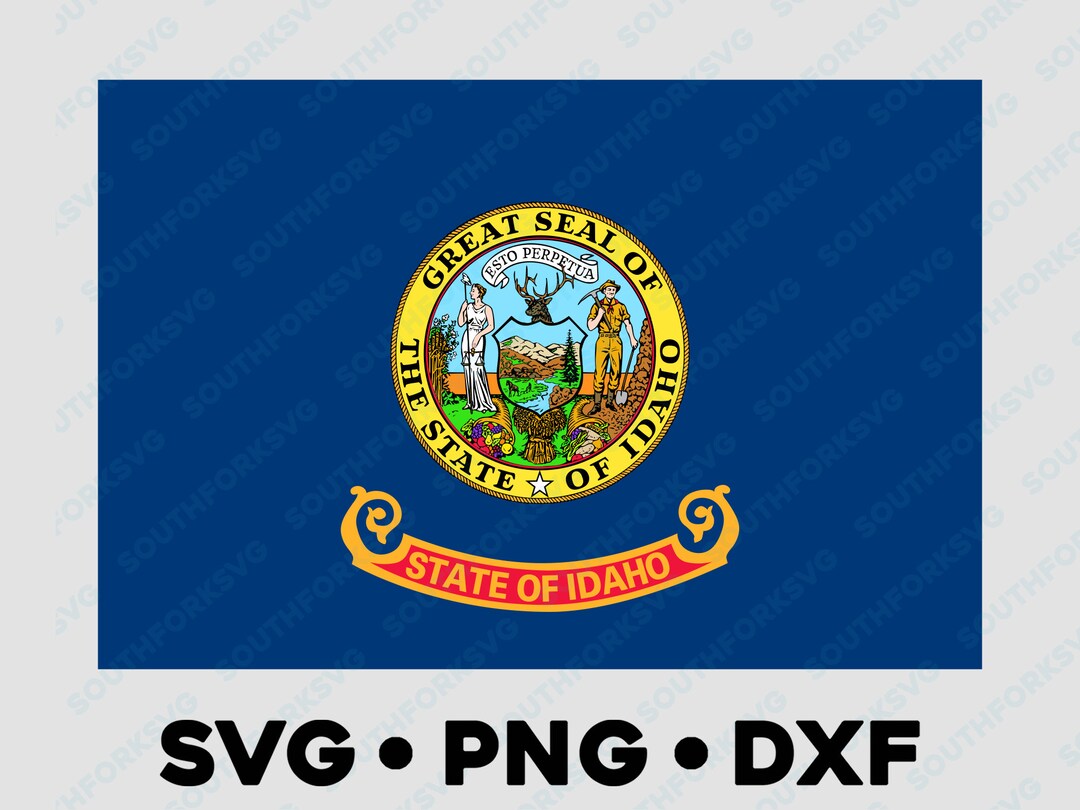 Idaho State Flag Svg Png Dxf Vector Graphic Design Digital File U.S. 50 ...