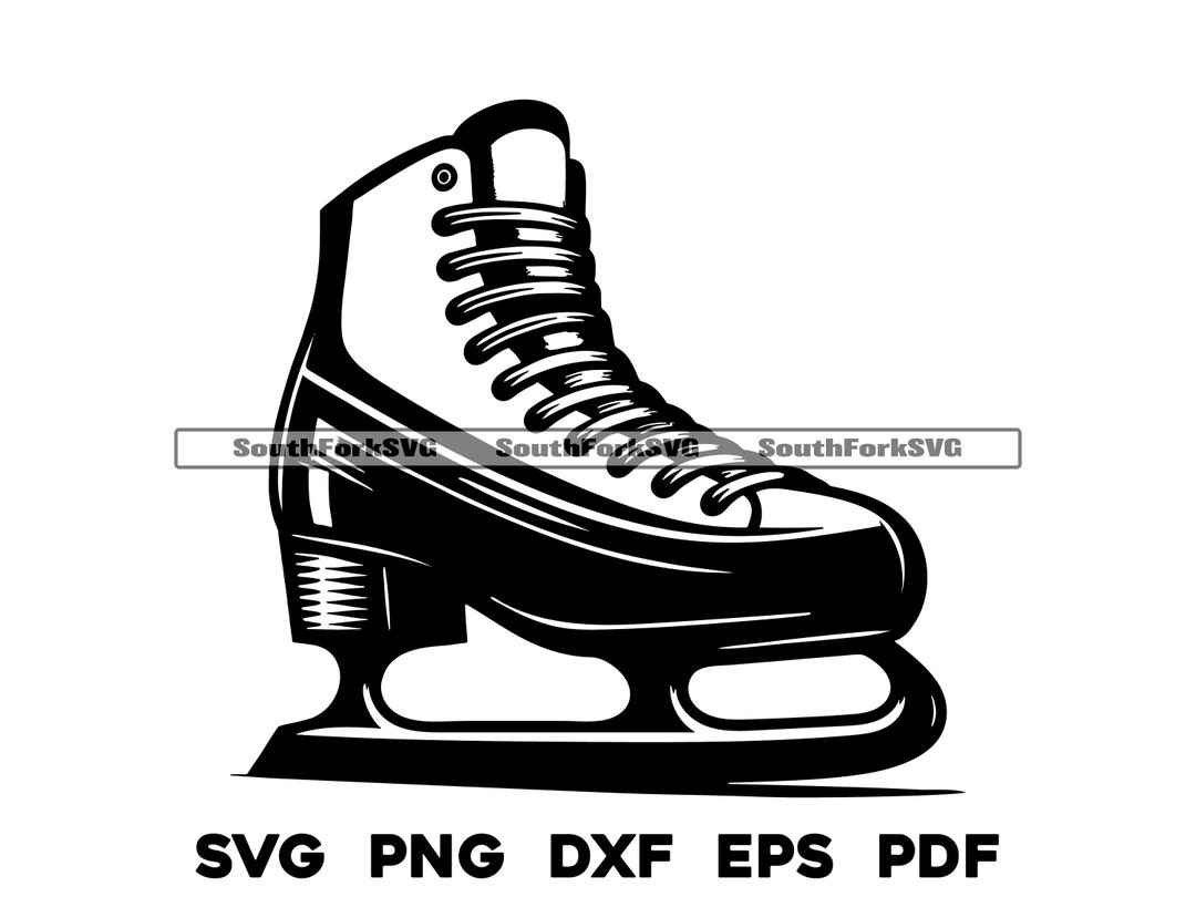 Ice Skate 1 | Svg Png Dxf Eps Pdf | Vector Graphic Cut File Laser Clip ...