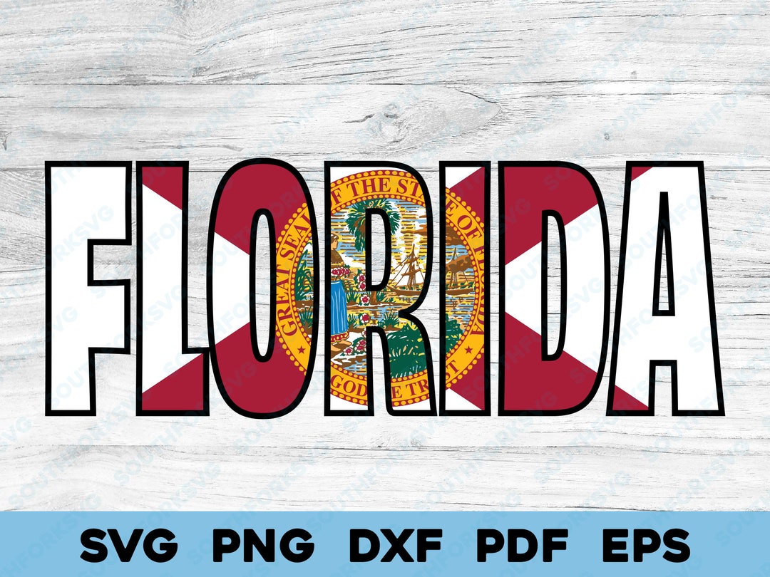 Florida State Flag Name Svg Png Dxf Eps Pdf Vector Graphic Design ...