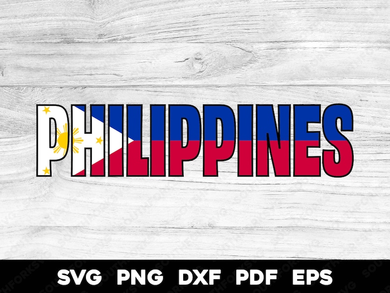 Philippines Flag Inside Name Design | Svg Png Dxf Eps Pdf |vector ...