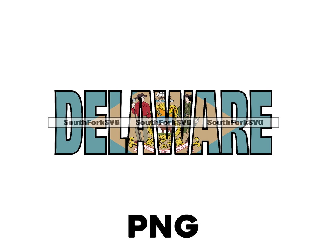 Delaware State Flag Name Design | PNG ONLY | Graphic Design Print Dye ...