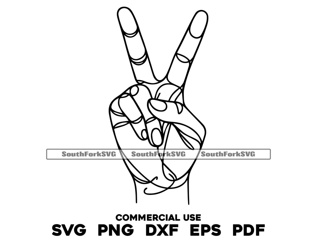 Peace Sign Simple Minimal Line Art Svg Png Dxf Eps Pdf Vector Graphic ...