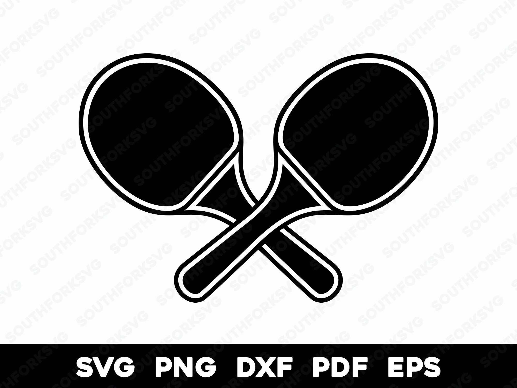 Pickleball Paddle 3 Crossed Design Svg Png Dxf Eps Pdf - Etsy