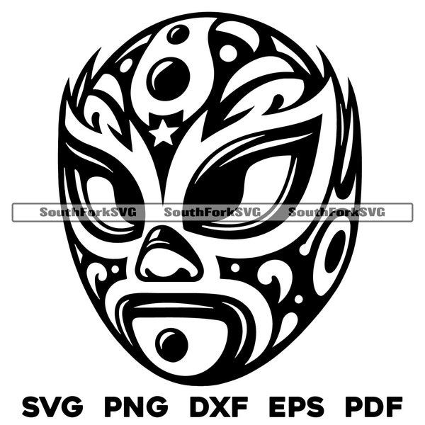 Luchador Mask Template - Etsy