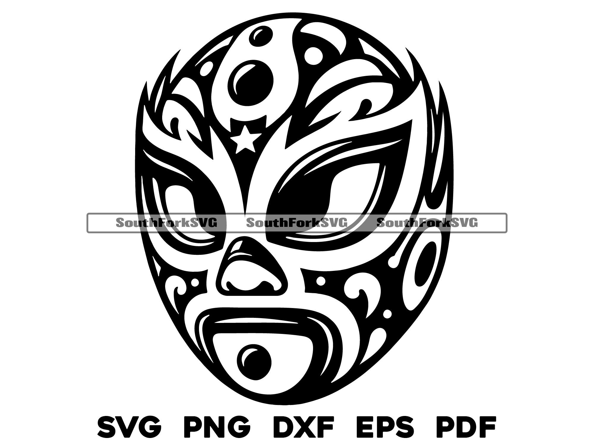 Luchador Wrestling Mask Design / svg png dxf eps pdf / diseño gráfico ...