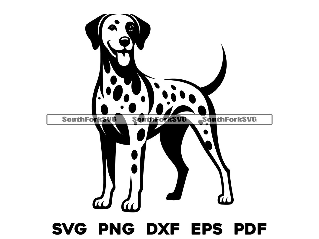 Dalmatian Dog Standing Design | Svg Png Dxf Eps Pdf | Vector Graphic ...