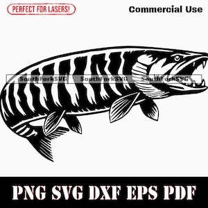 Musky Muskie Design Files Svg Png Dxf Eps Pdf | Transparent Vector ...