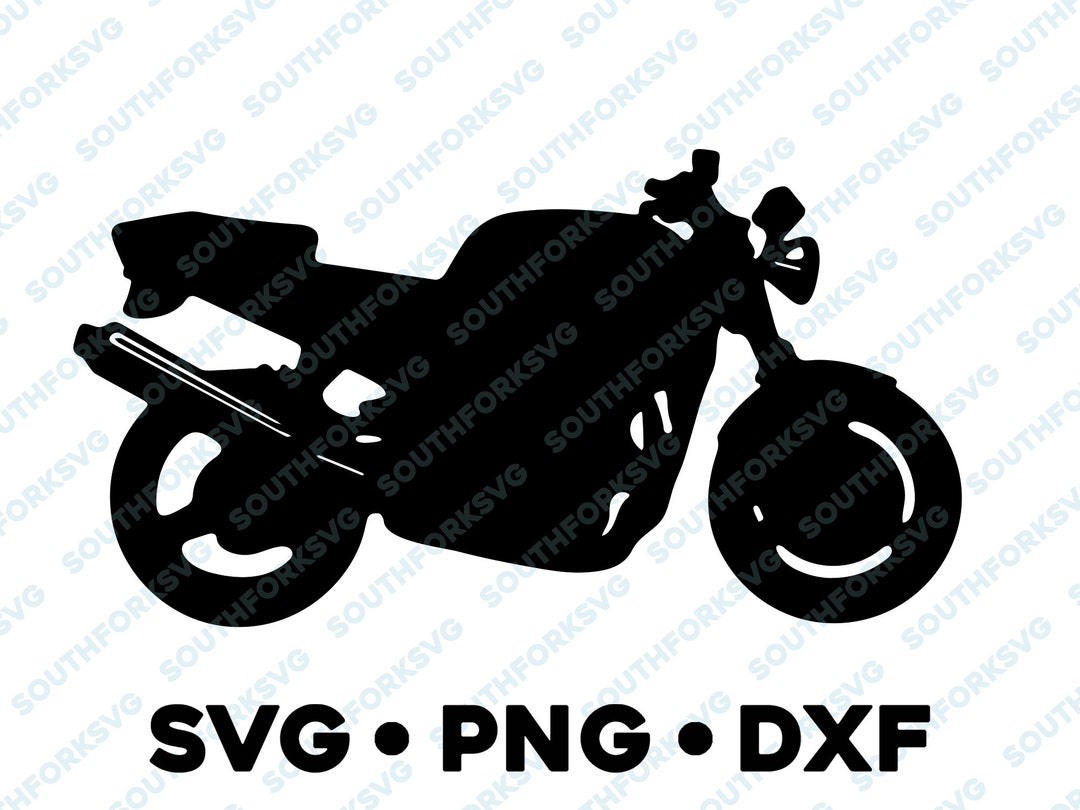 Motorcycle SVG PNG DXF Silhouette Cut File Design Vector Biker Cruiser ...