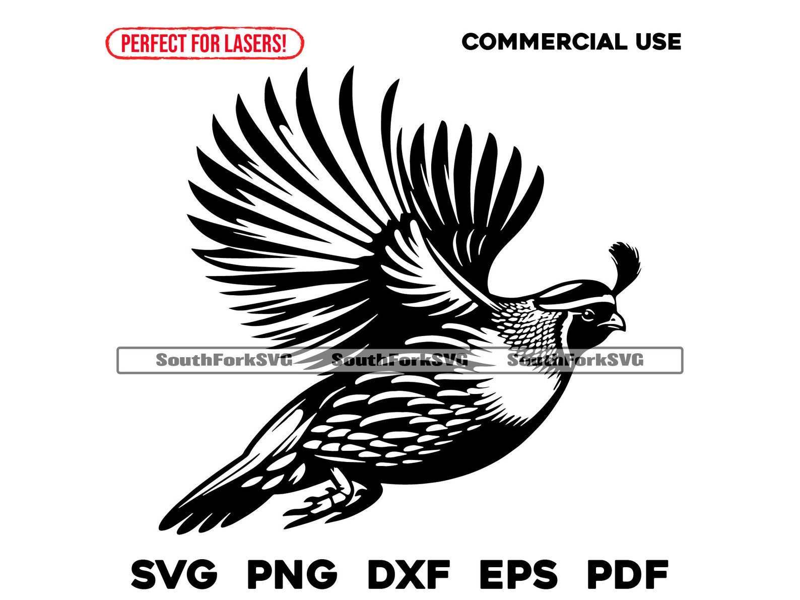 Flying Quail Svg Png Dxf Eps Pdf | Vector Graphic Design Cut Print Dye ...