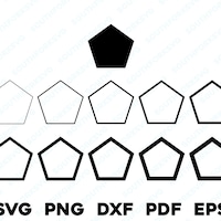 Pentagon SVG, Pentago Outline, Shape, Svg, Png, Dxf, Jpeg, Digital ...