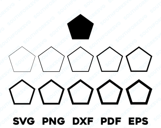 Pentagon Flowers Svg, Floral Pentagon Svg, Pentagon Frame Svg ...