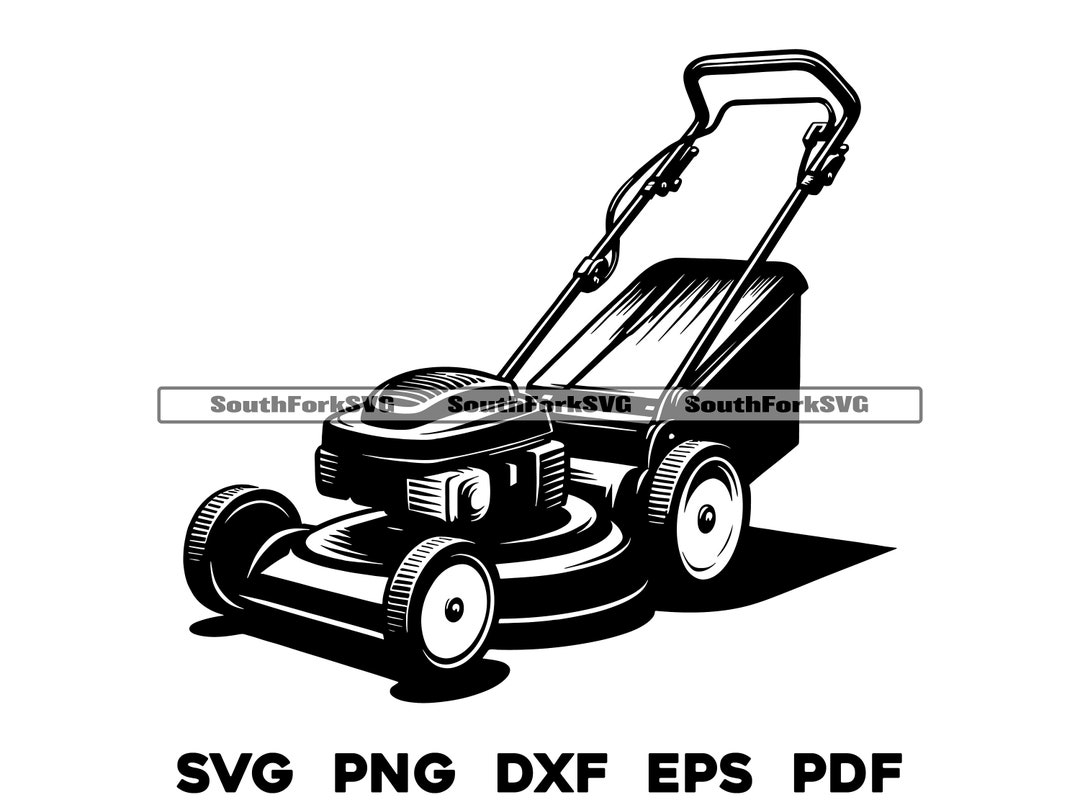 Lawn Mower 3 | Svg Png Dxf Eps Pdf | Transparent Vector Graphic Design ...