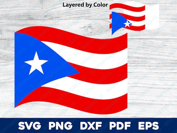 Waving Puerto Rico Flag