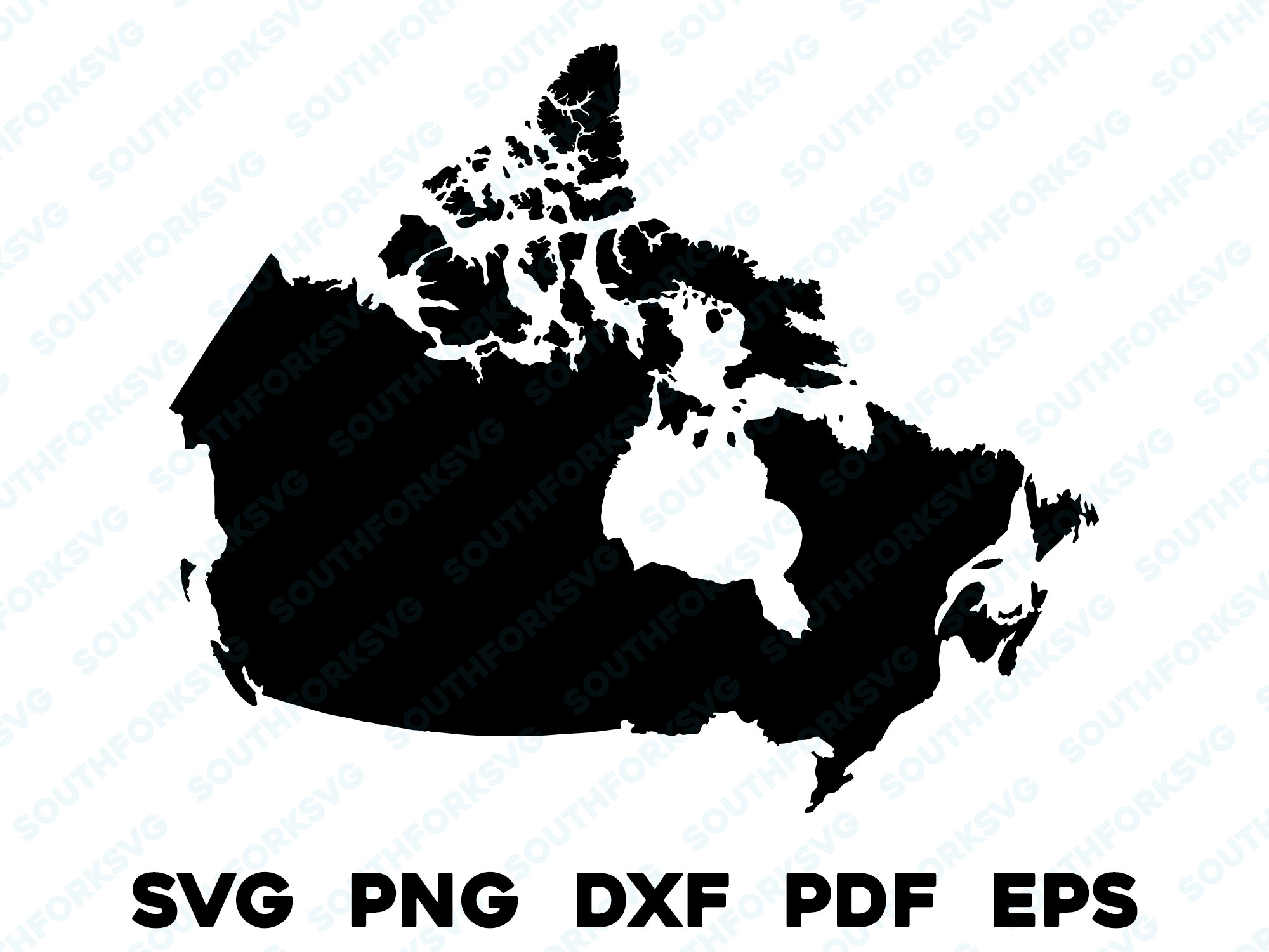 Canadá País Silueta Forma Mapa svg png dxf pdf eps vector - Etsy España
