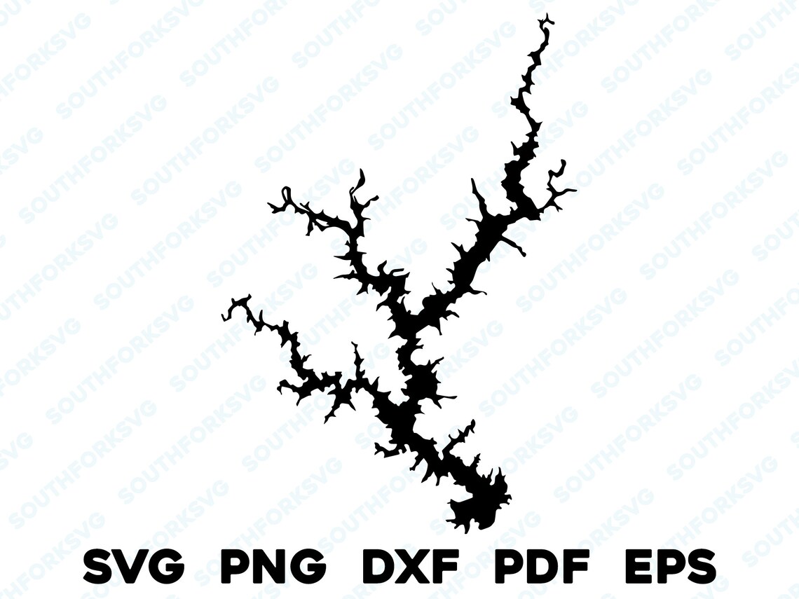 Jackson Lake Georgia Map Shape Silhouette Svg Png Dxf Pdf Eps - Etsy
