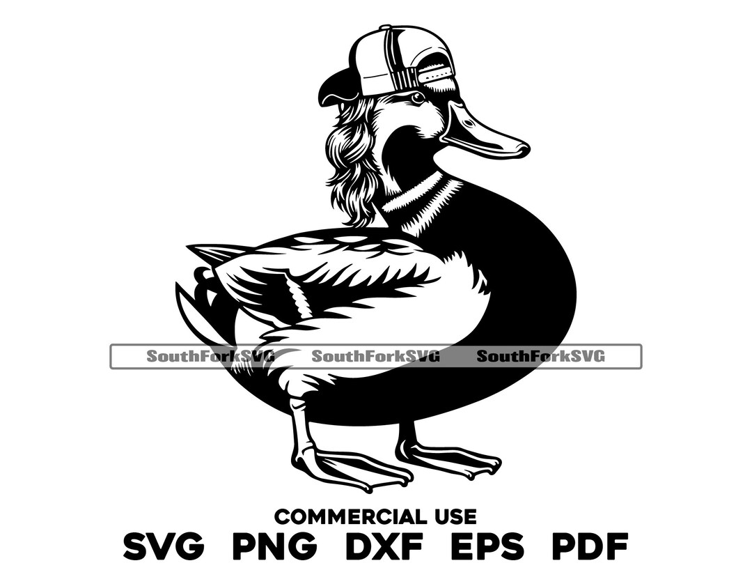 Mallard Duck Mullet Trucker Hat Svg Png Dxf Eps Pdf | Vector Graphic ...