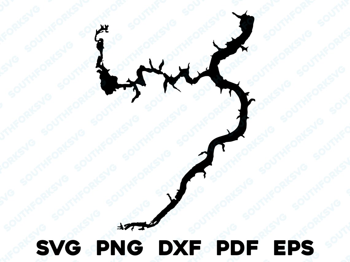 Tar River Reservoir North Carolina Map Shape Outline Silhouette Svg Png ...
