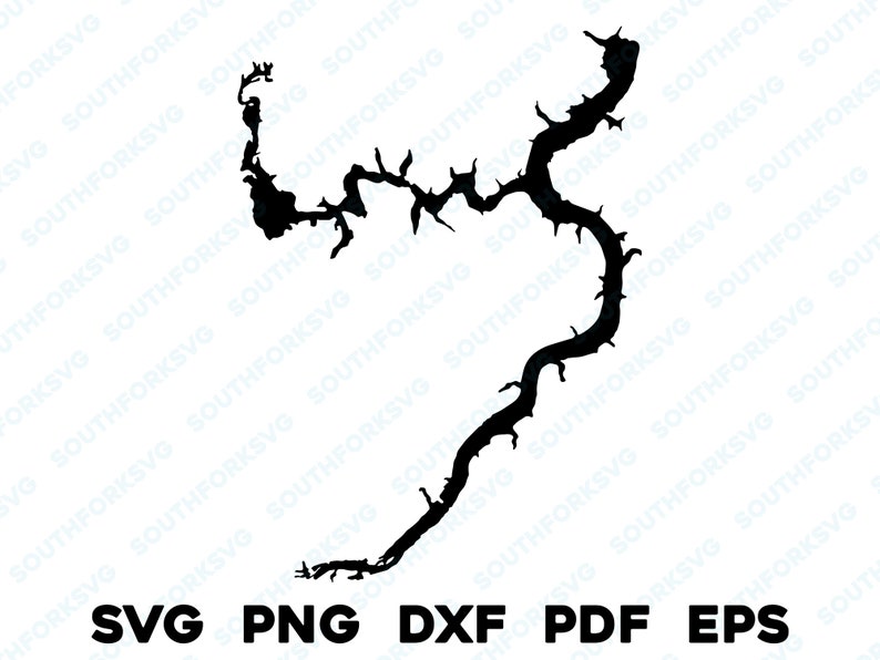 Tar River Reservoir North Carolina Map Shape Outline Silhouette Svg Png ...