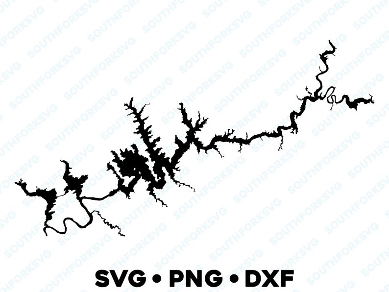 Lake Powell Arizona Map Shape Silhouette SVG PNG DXF Vector | Etsy