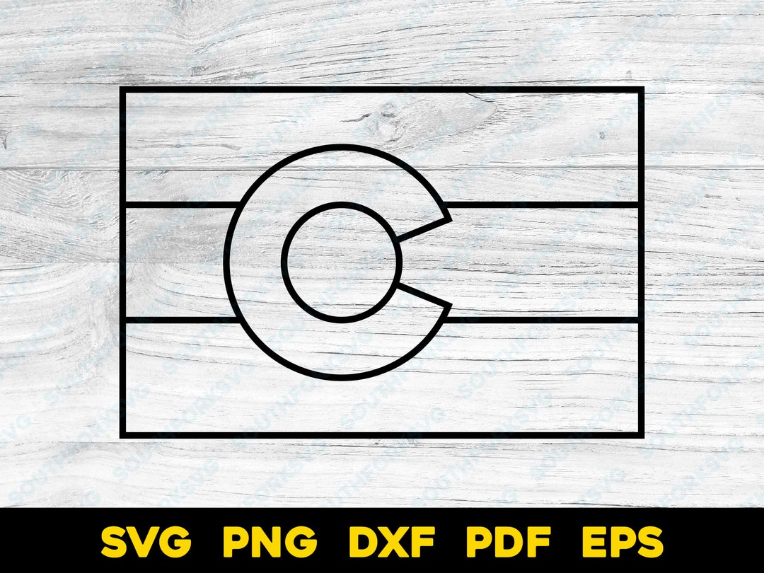Colorado State Flag Transparent Outline | Svg Png Dxf Eps Pdf | Vector ...