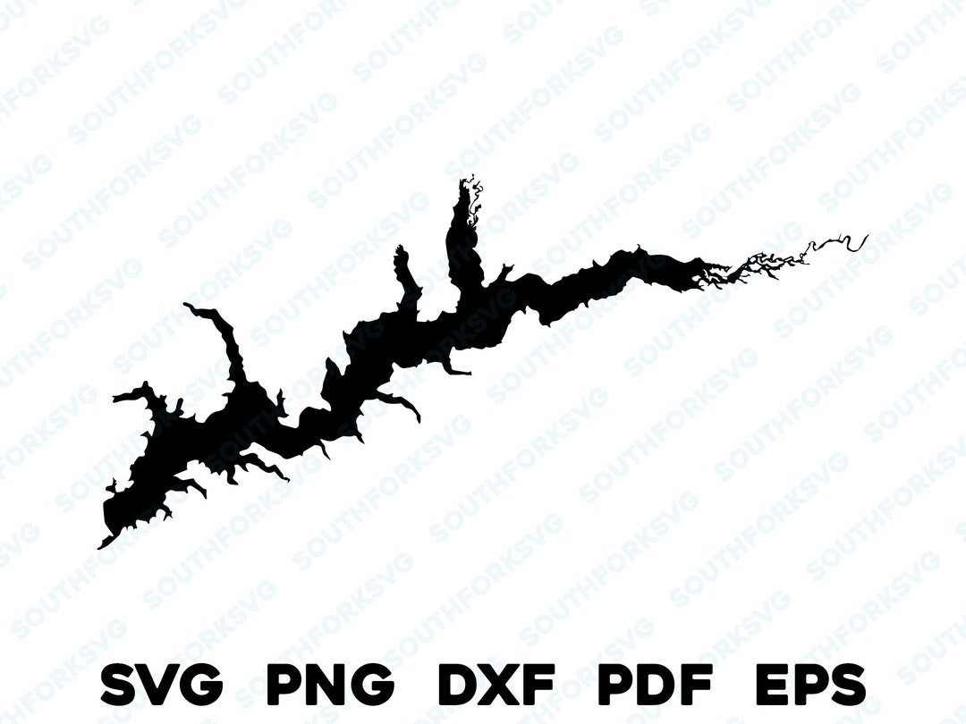 Lake Talquin Florida Map Shape Silhouette Svg Png Dxf Pdf Eps Vector ...