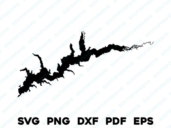 Lake Talquin Florida Map Shape Silhouette Svg Png Dxf Pdf Eps - Etsy