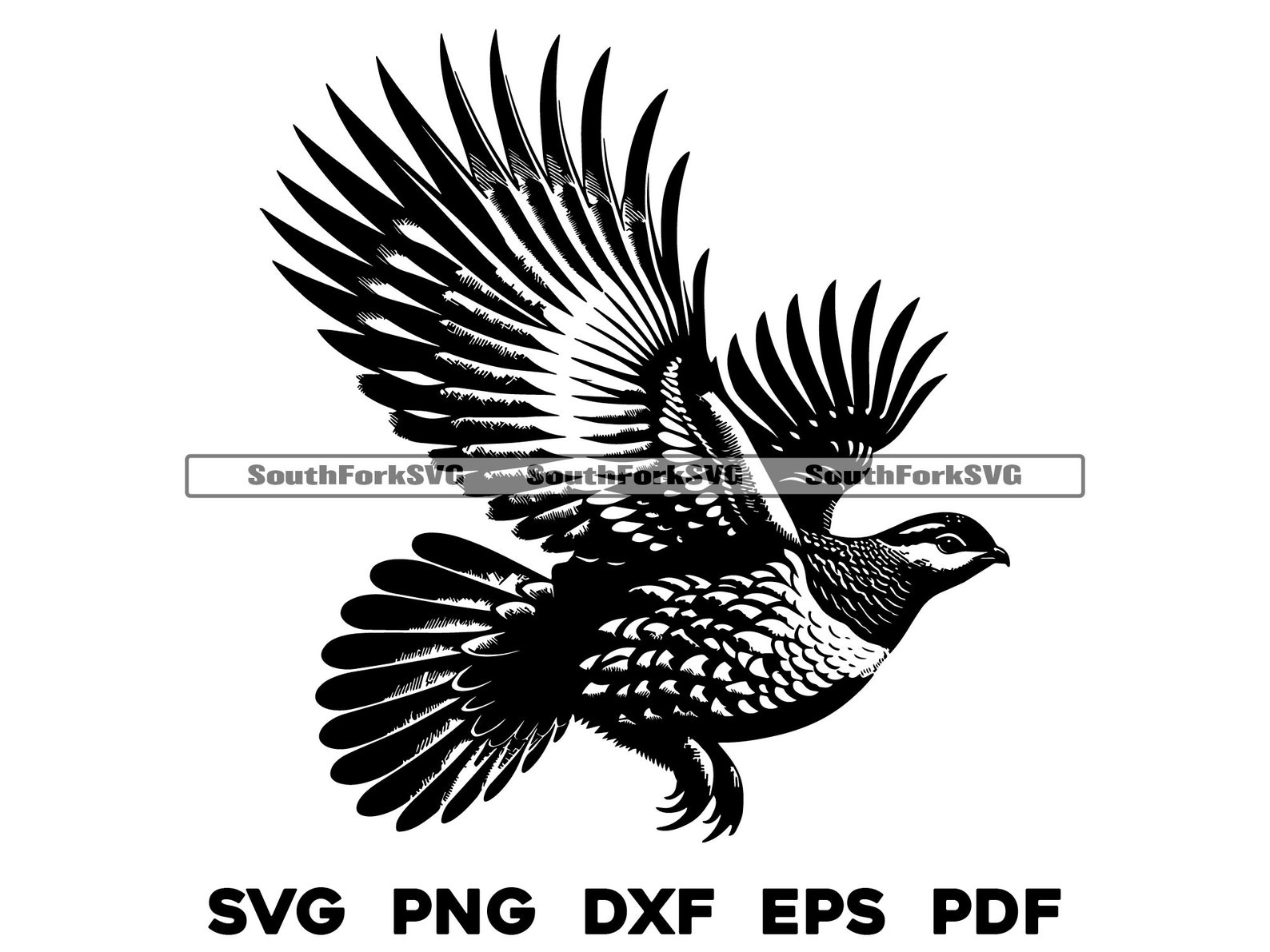 Flying Grouse Design Files Svg Png Dxf Eps Pdf | Vector Graphic Design ...
